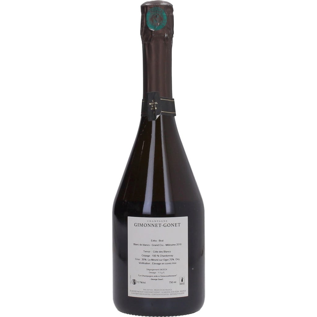 Champagne Gimonnet-Gonet Millesime 2018 – Grand Cru Extra Brut